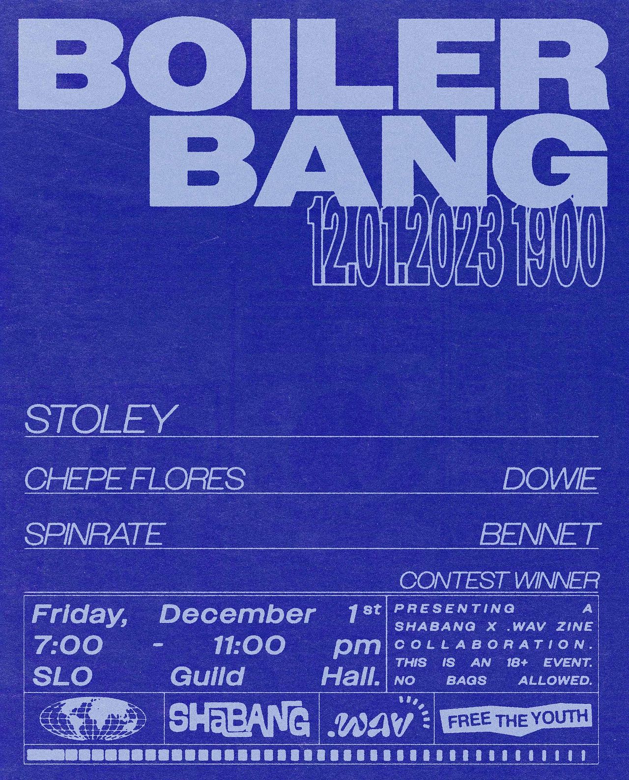 Shabang x WAV ZINE BOILER BANG Tickets at SLO Guild Hall in San Luis ...