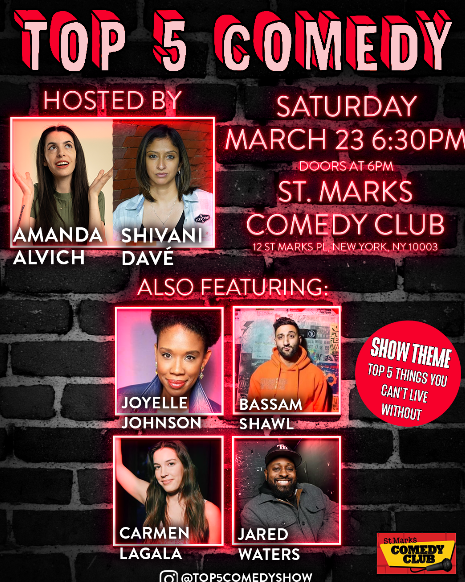 TOP 5 COMEDY Tickets at St. Marks Comedy Club in New York by St-Marks ...