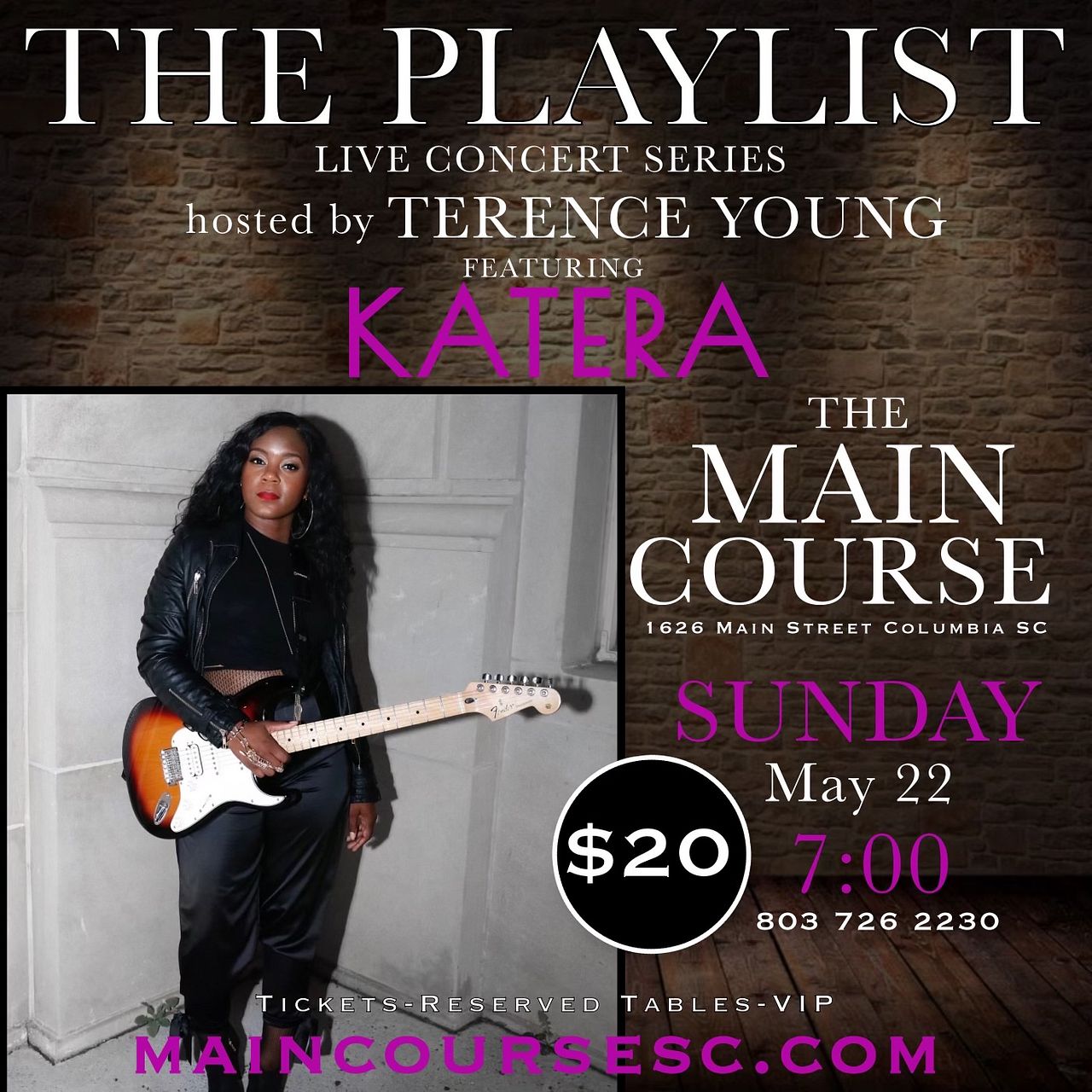 The Playlist (Katera) Tickets at Main Stage @ Main Course Table Seating ...