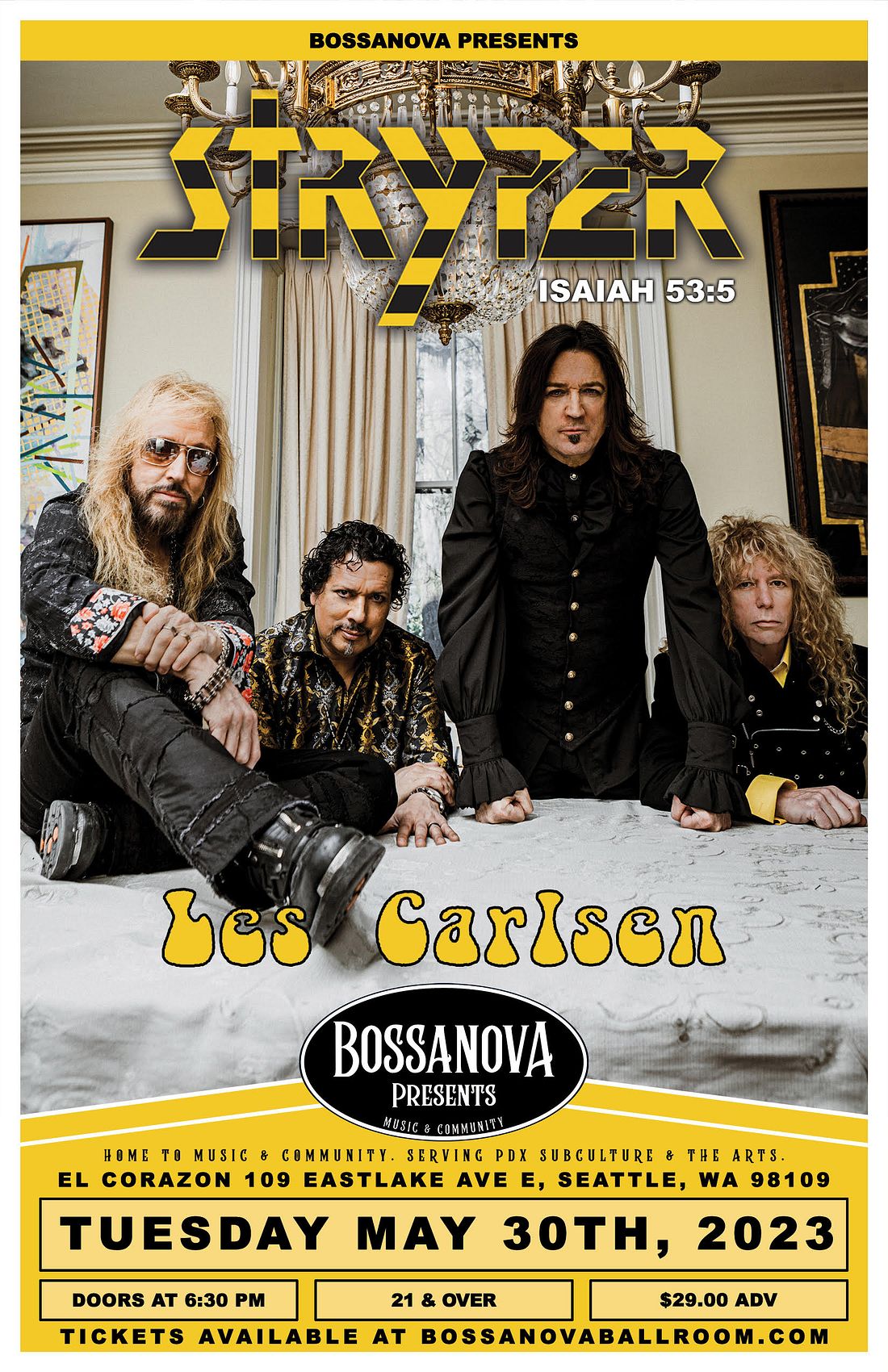 STRYPER // SEATTLE-THE FINAL BATTLE TOUR 2023 Tickets at EL CORAZON in ...