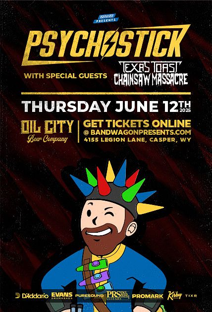 Psychostick, Texas Toast Chainsaw Massacre Tickets at Oil City Beer ...