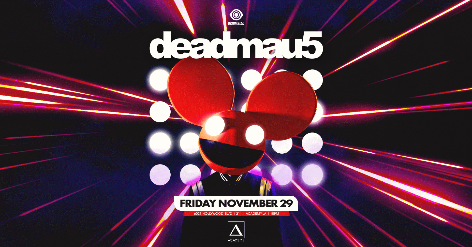 Deadmau5 Tickets at Academy Nightclub in Los Angeles by Academy | Tixr