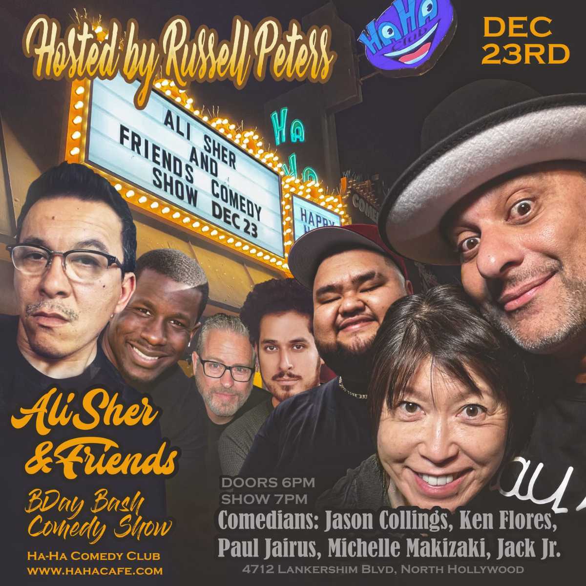 ALI SHER & FRIENDS BDAY BASH COMEDY SHOW Tickets at Ha Ha Comedy Club ...