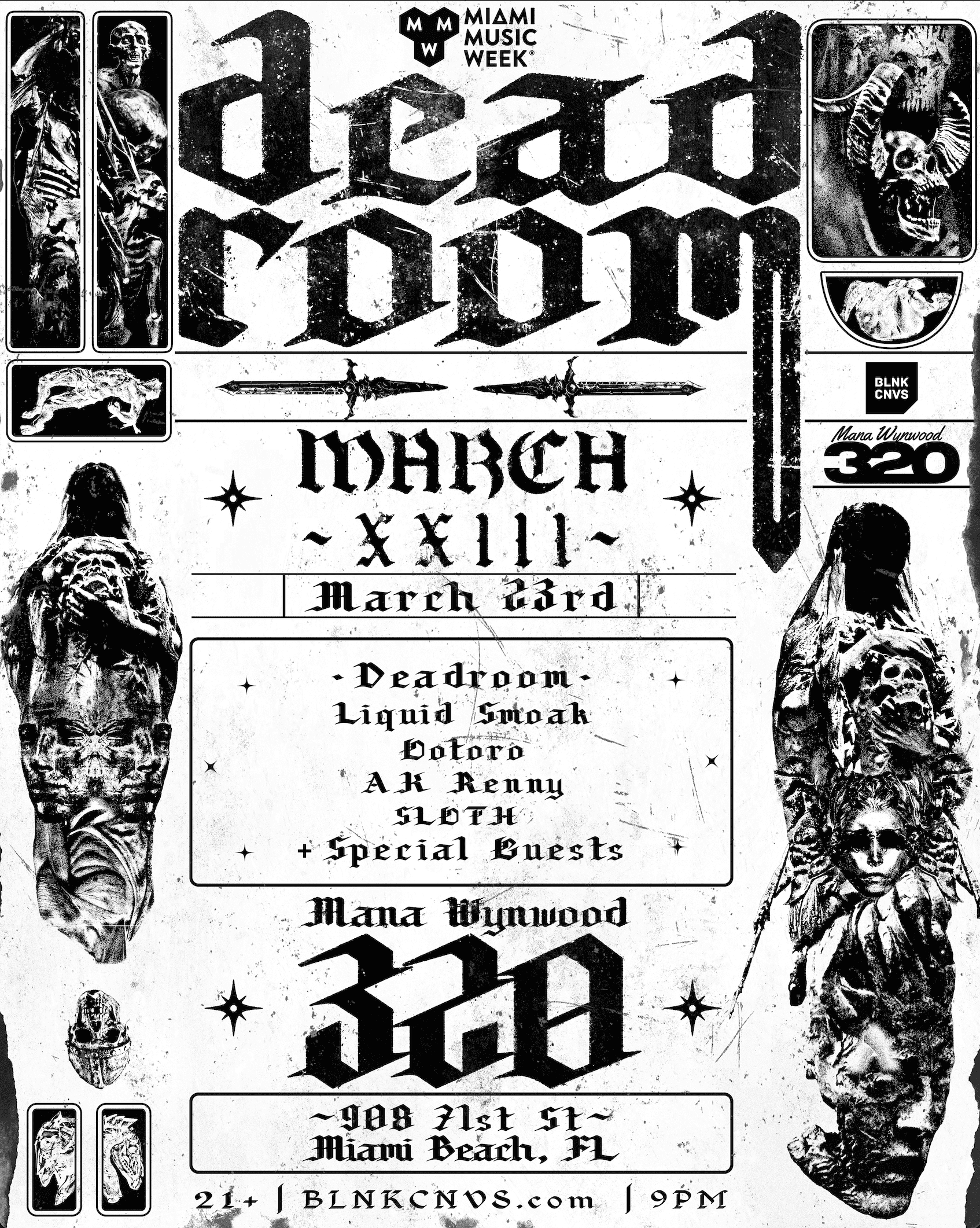 DEAD ROOM Tickets at MANA 320 in Miami by BLNK CNVS | Tixr
