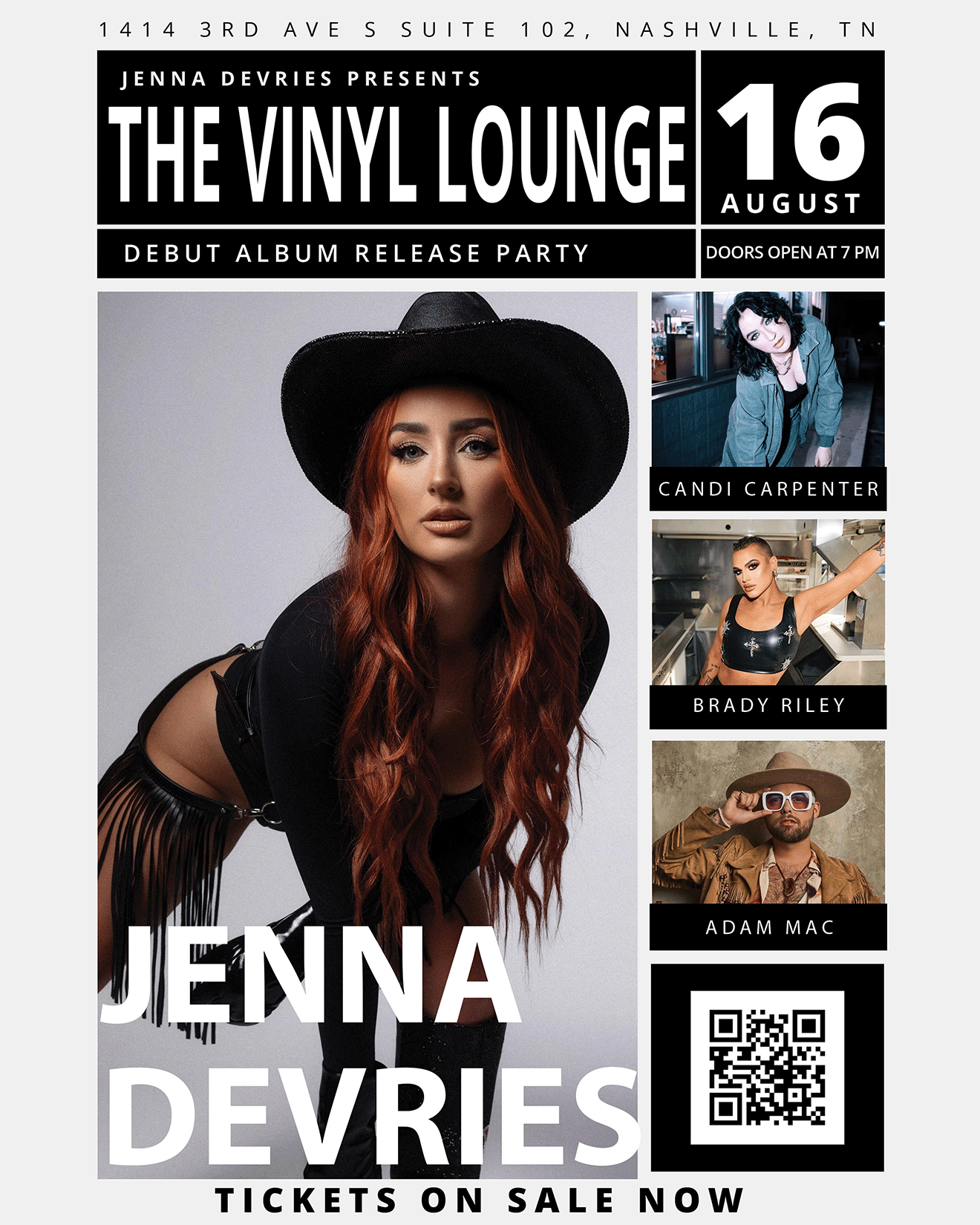 Jenna Devries & Brady Riley Tickets at The Vinyl Lounge in Nashville by The Vinyl Lounge | Tixr
