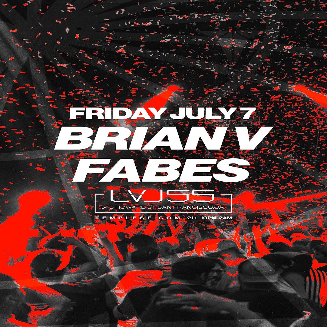 Brian V @ LVL 55 Tickets at Temple Nightclub in SF by Temple Nightclub ...