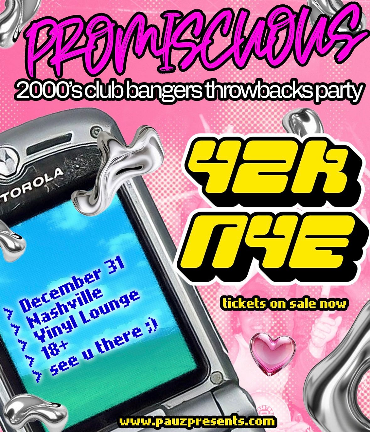 PROMISCOUS Y2K: NYE Tickets at The Vinyl Lounge in Nashville by The ...