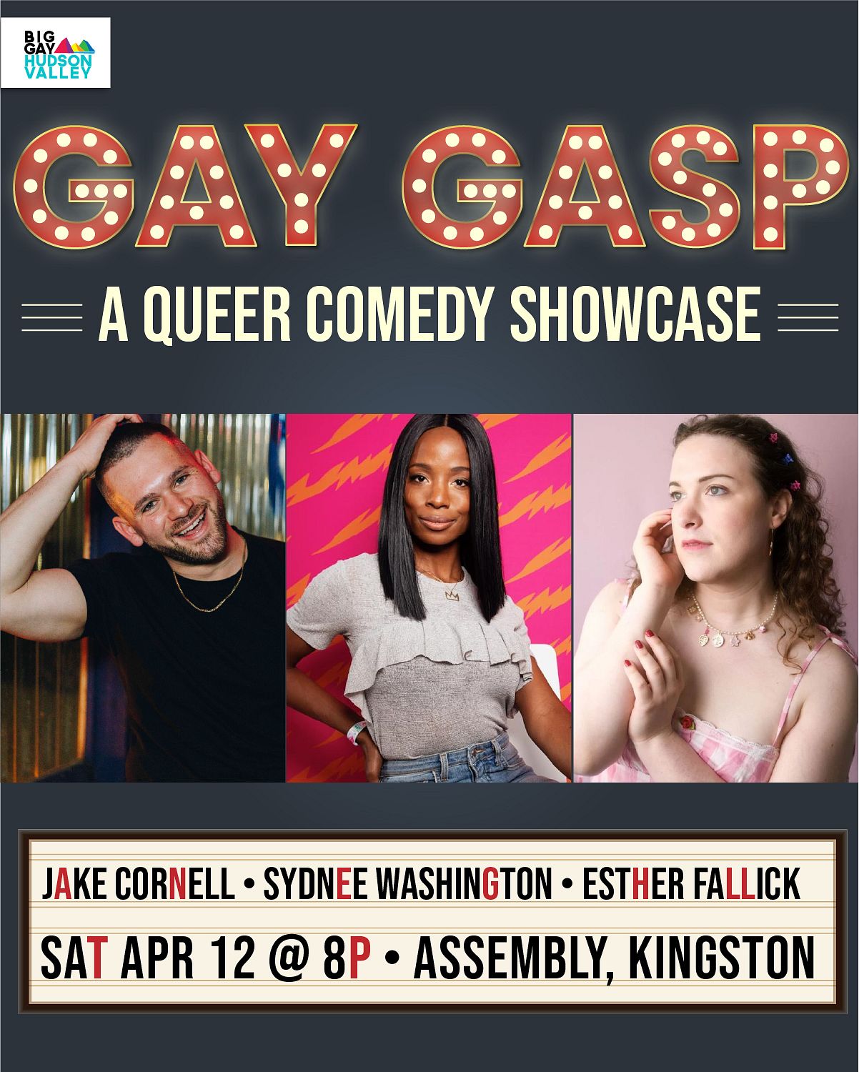 Gay Gasp: A Queer Comedy Showcase Tickets at Assembly in Kingston by Assembly | Tixr