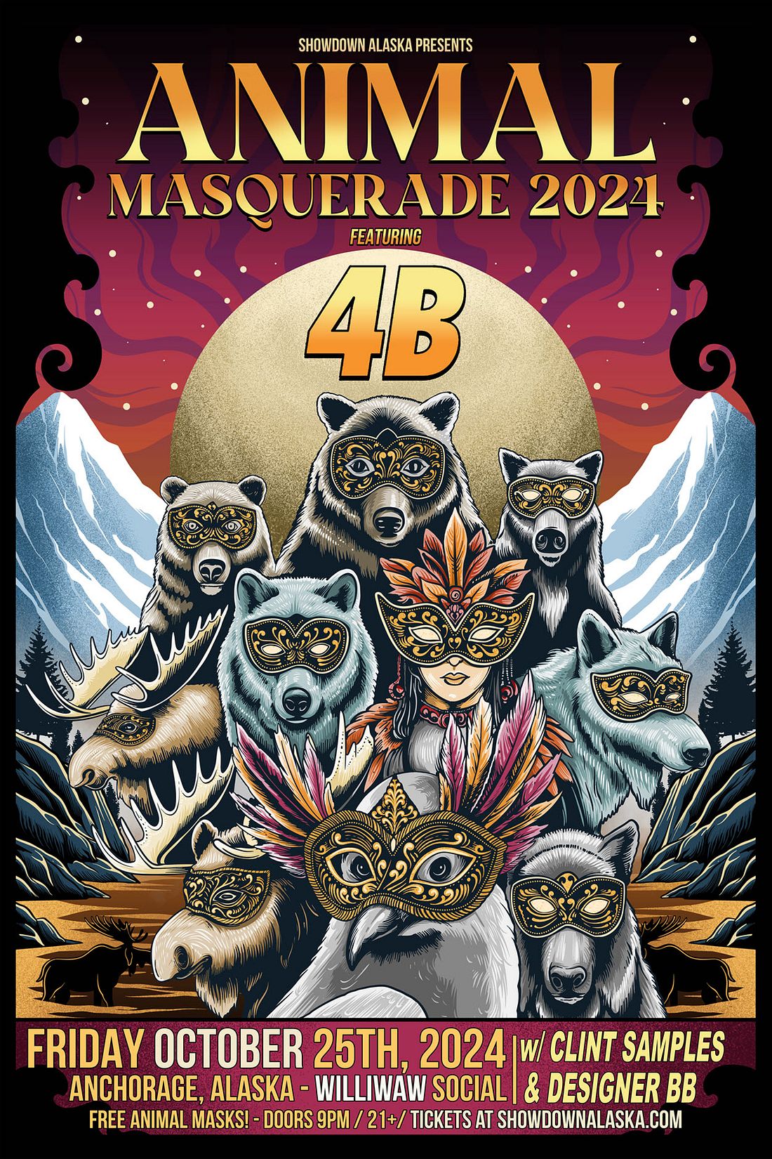 Animal Masquerade 2024 featuring 4B Tickets at Williwaw in Anchorage by ...