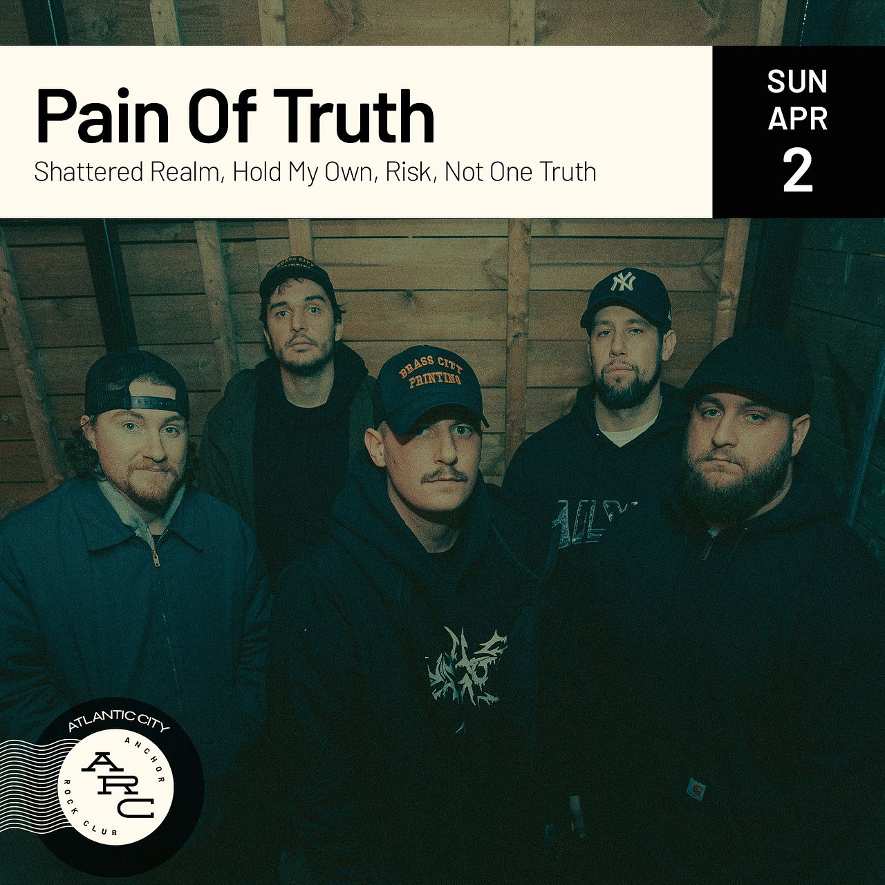 Pain Of Truth Tickets at Anchor Rock Club in Atlantic City by Anchor ...