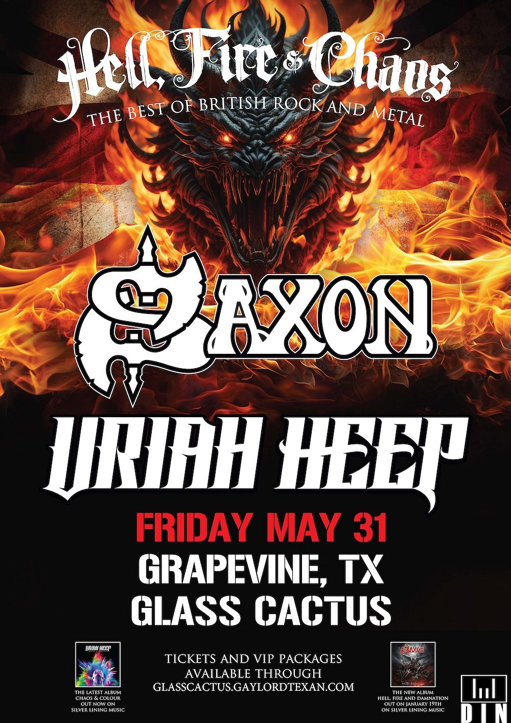 Saxon and Uriah Heep: Hell, Fire, & Chaos Tickets at Glass Cactus in ...