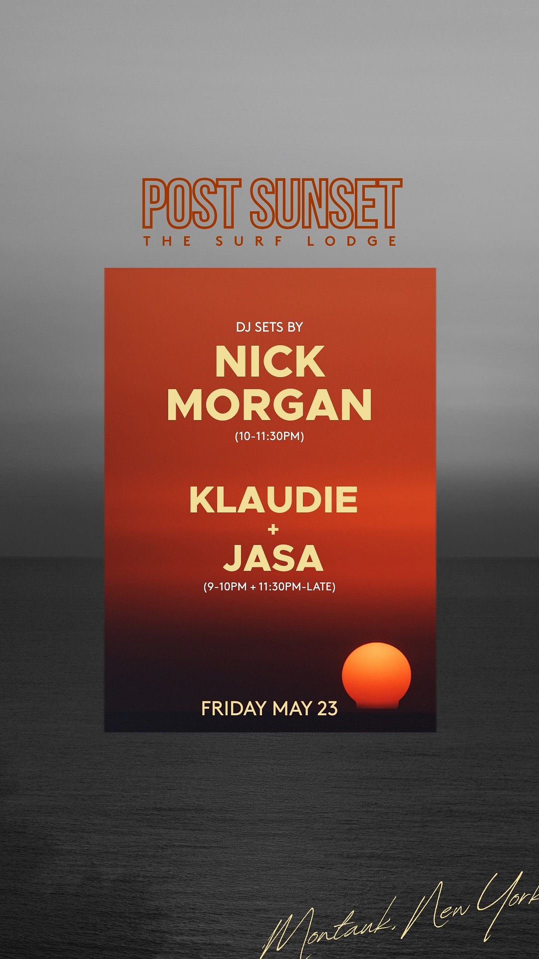 Post Sunset with Nick Morgan and friends Tickets at The Surf Lodge in ...