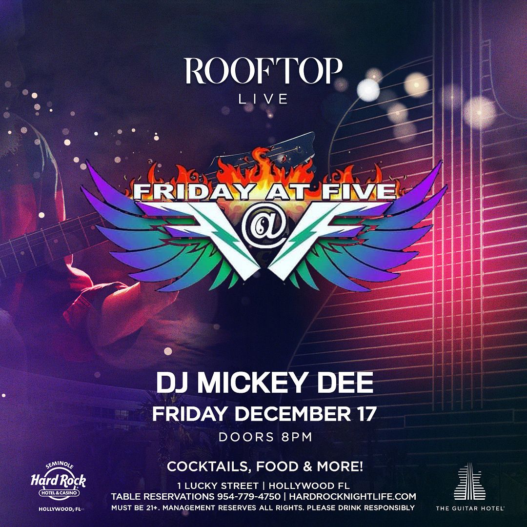 Friday at Five Tickets at Rooftop Live in Hollywood by Rooftop Live | Tixr