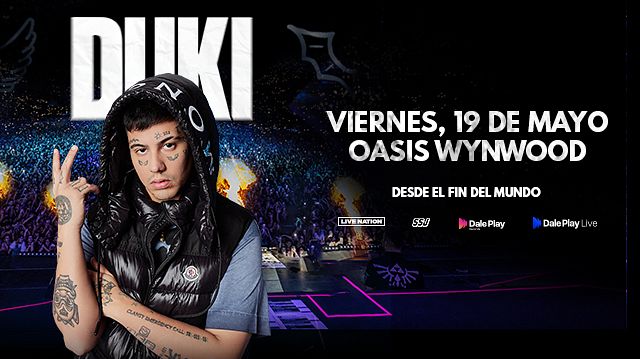 Duki - desde el fin del mundo 2023 Tickets at Oasis Wynwood in Miami by ...