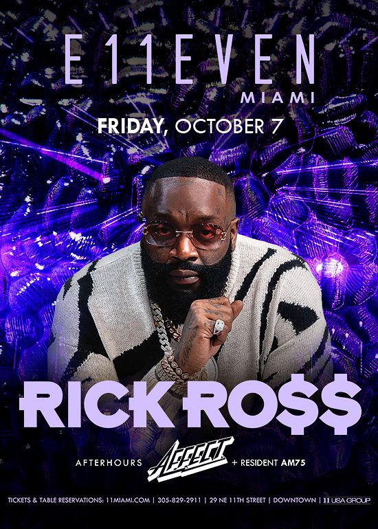 RICK ROSS Tickets at E11EVEN Miami in Miami by 11 Miami | Tixr