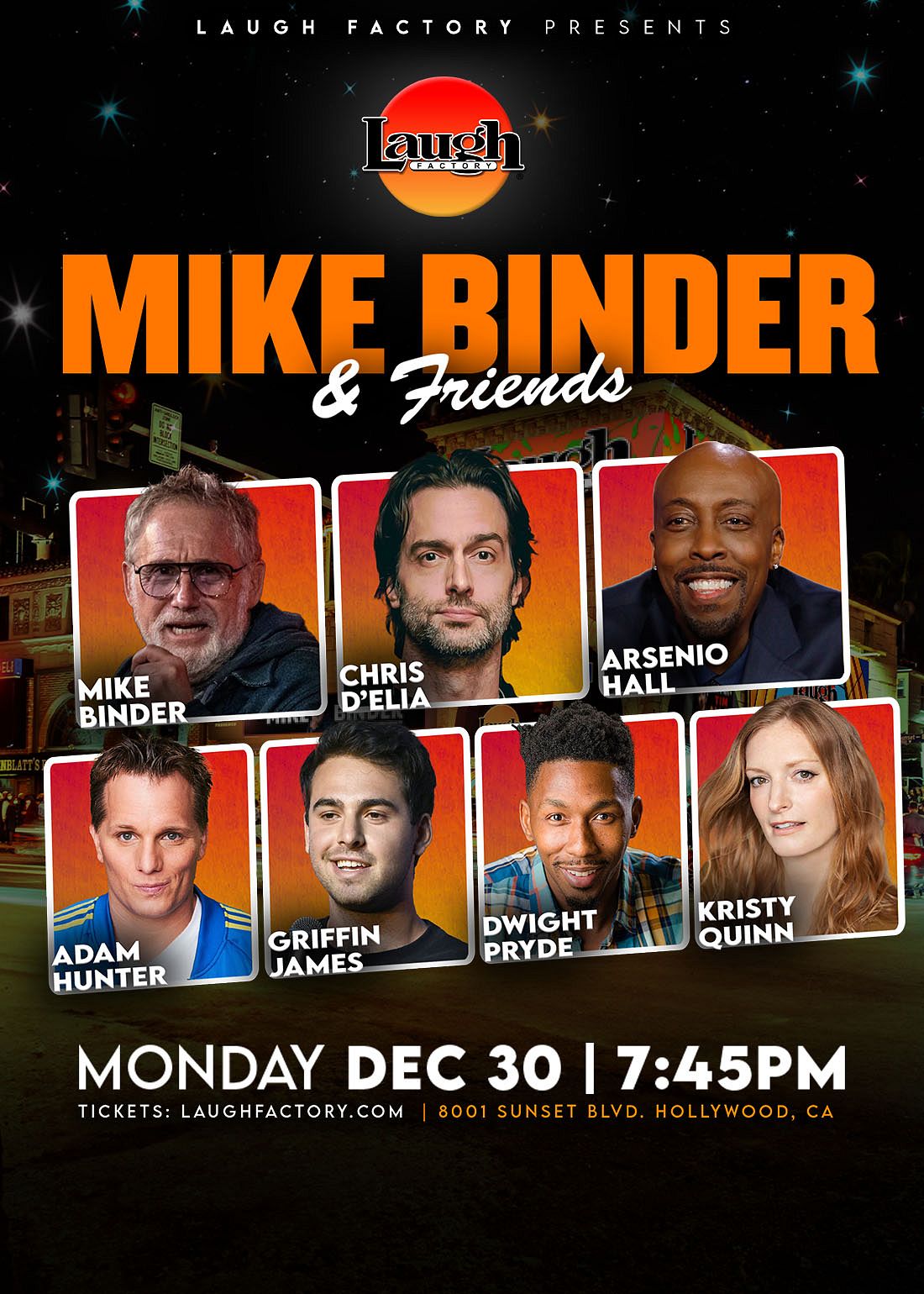 All Star Comedy with Mike Binder & Friends Tickets at Laugh Factory ...