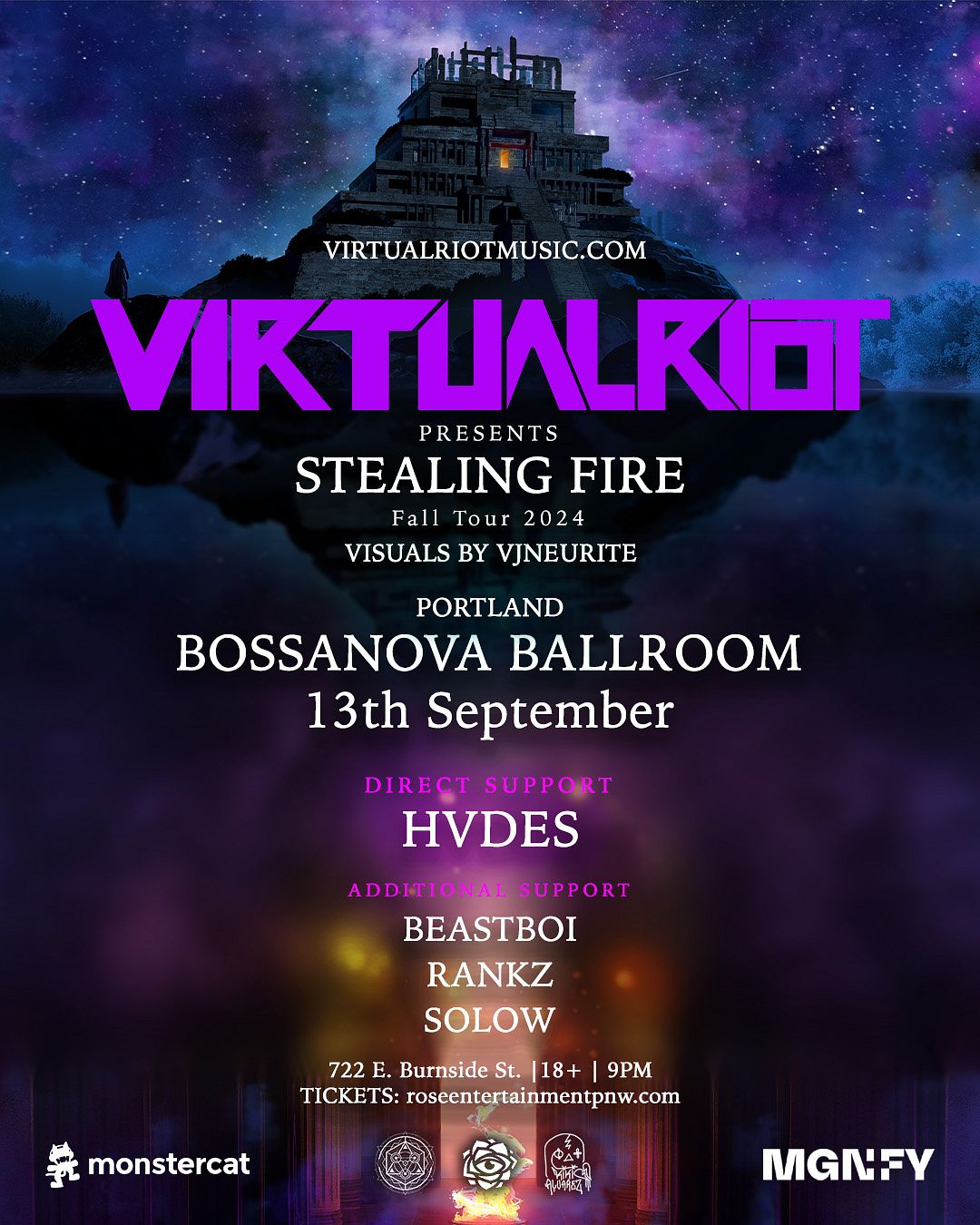 Virtual Riot Stealing Fire Tour Tickets at Bossanova Ballroom in ...