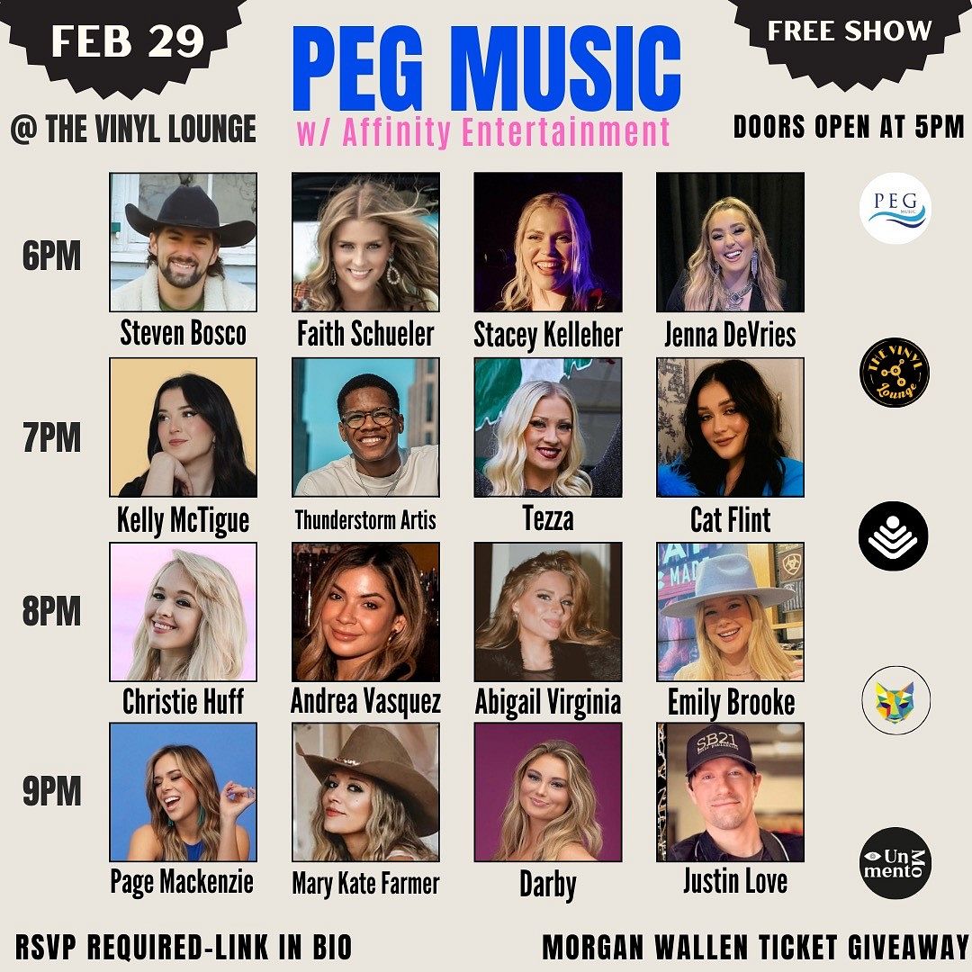 PEG Music RSVP at Linktree/ @peg.music on IG Tickets at The Vinyl Lounge in Nashville by The ...