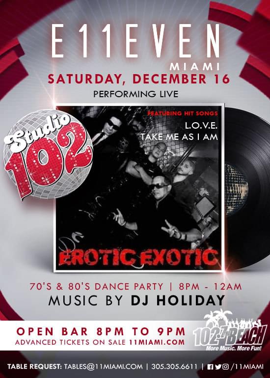 Studio 102: Erotic Exotic Tickets at E11EVEN Miami in Miami by 11 Miami ...