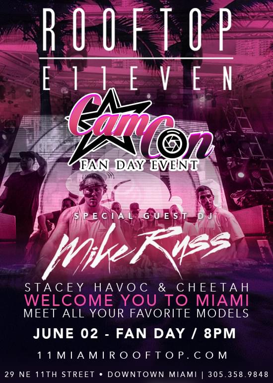 Cam Con Fan Day Tickets at Rooftop at E11EVEN in Miami by 11 Miami ...