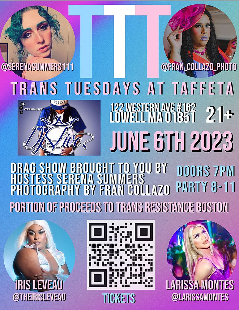 Trans Tuesday at Taffeta - 6/6/23 Tickets at Taffeta Music Hall in Lowell by Taffeta Music Hall ...