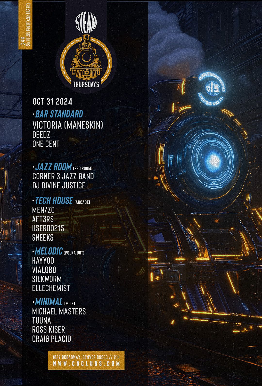 HALLOWEEN - STEAM THURSDAYS Tickets at Milk Bar in Denver by Milk | Tixr