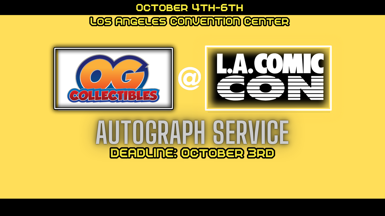 L.A. Comic Con Drop-Off / Send-In Service Tickets at OG Collectibles in ...