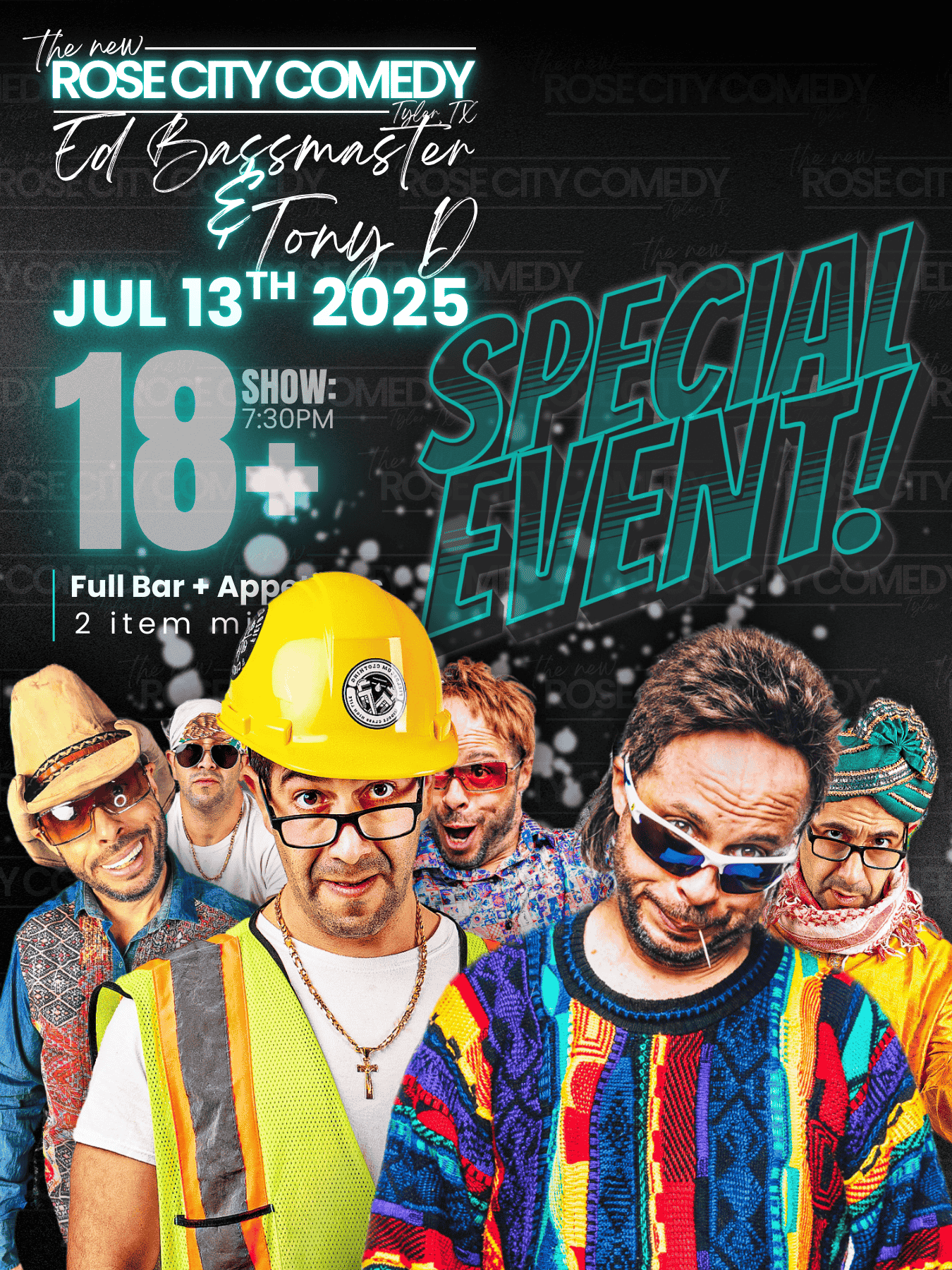 ED BASSMASTER & TONY D Tickets at Rose City Comedy in Tyler by Rose ...