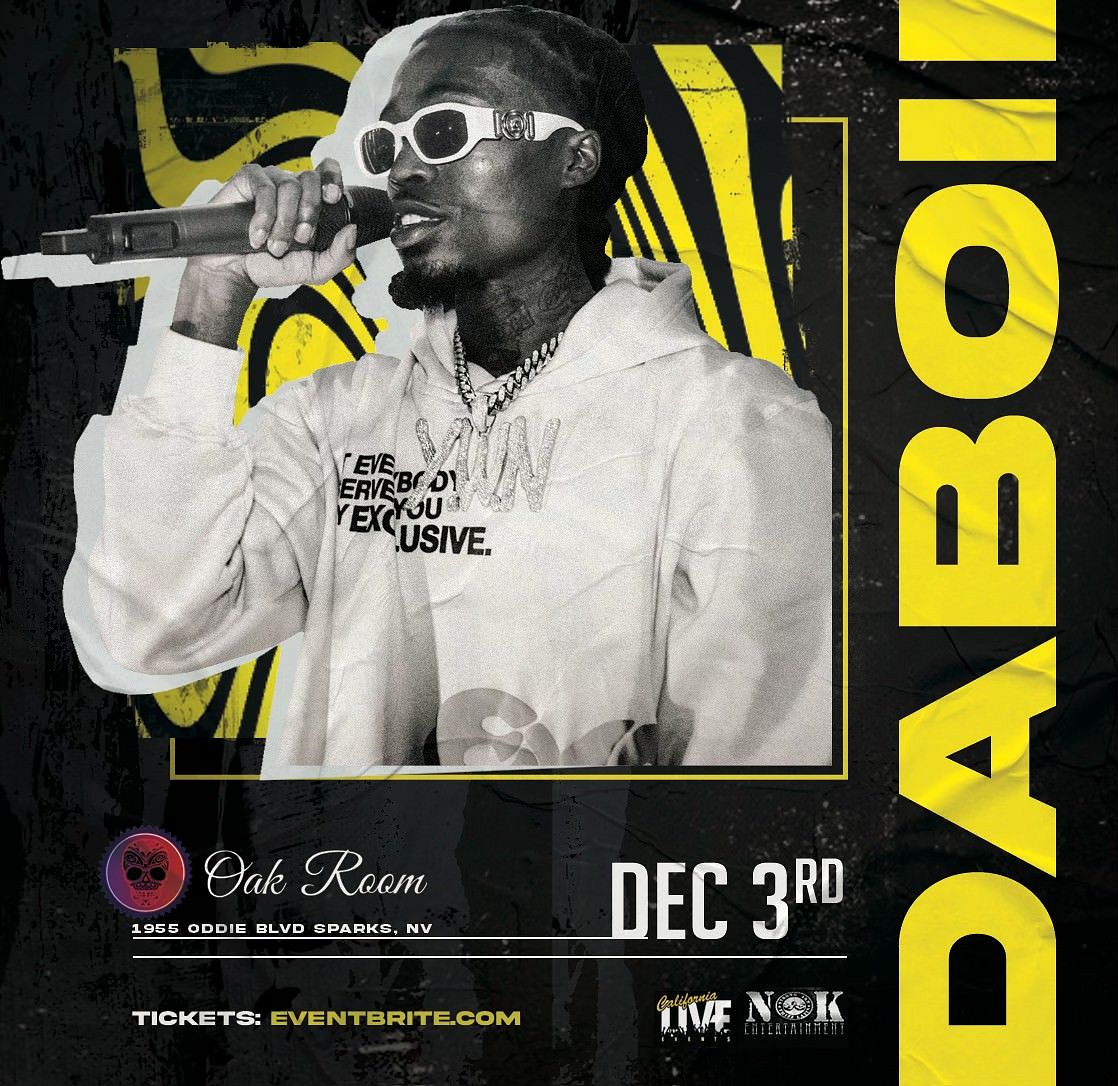 Daboii Live Tickets at Oak Room Lounge in Sparks by Oakroom Lounge ...