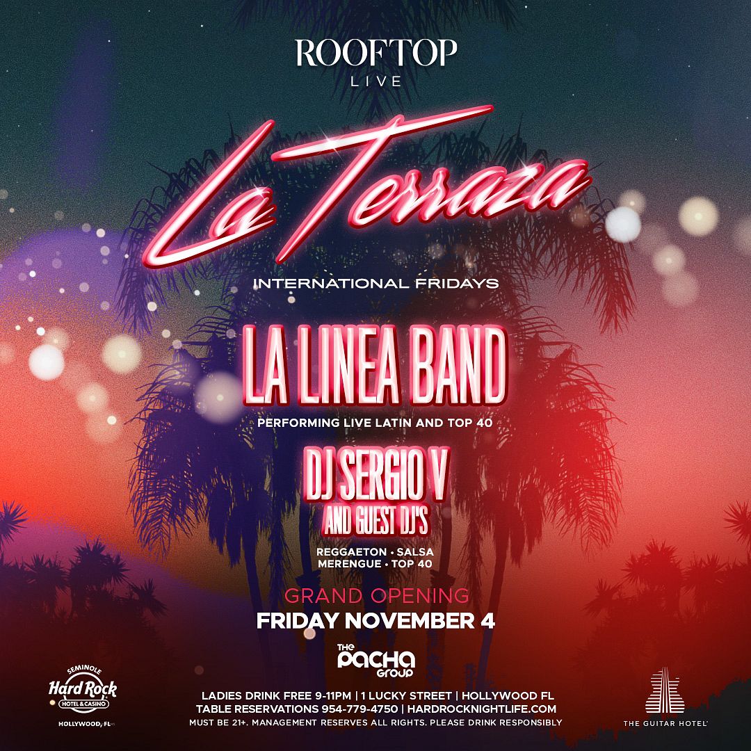 LA TERRAZA | ROOFTOP LIVE - HARD ROCK HOLLY Tickets at Rooftop Live in ...