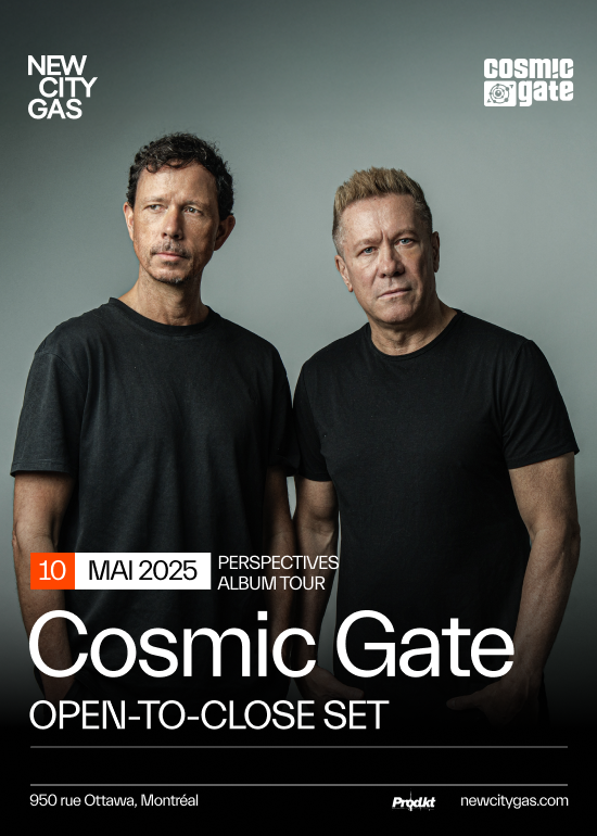 Cosmic Gate | Open-To-Close Tickets at New City Gas in Montreal by New ...