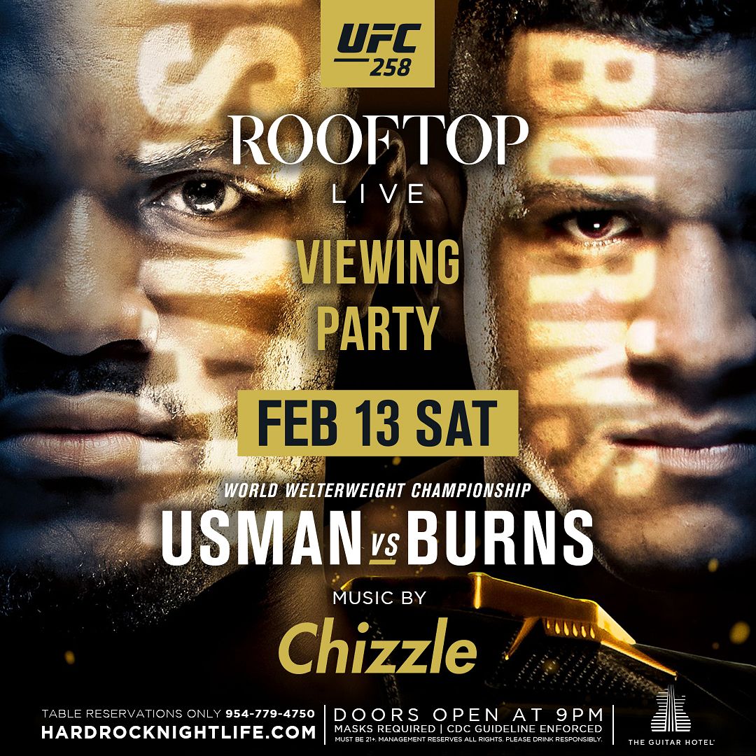 UFC 258 Viewing Party Tickets at Rooftop Live in Hollywood by Rooftop ...