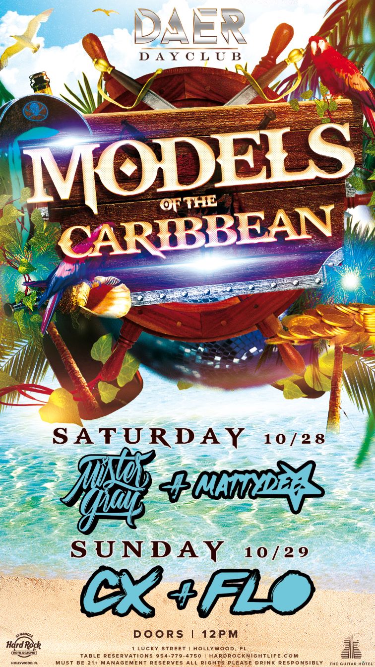 Models of the Caribbean | Sunday Dayclub Tickets at DAER Dayclub South ...