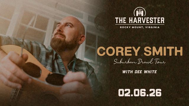 Corey Smith Tickets at The Harvester Performance Center in Rocky Mount ...