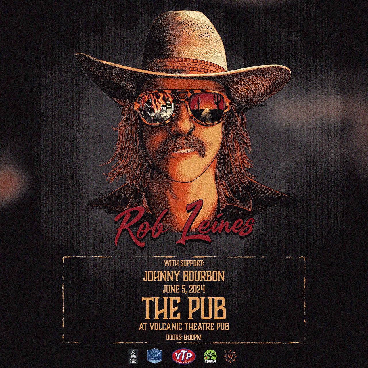 Rob Leines w/Johnny Bourbon (Pub Stage) Tickets at Volcanic Theater Pub ...