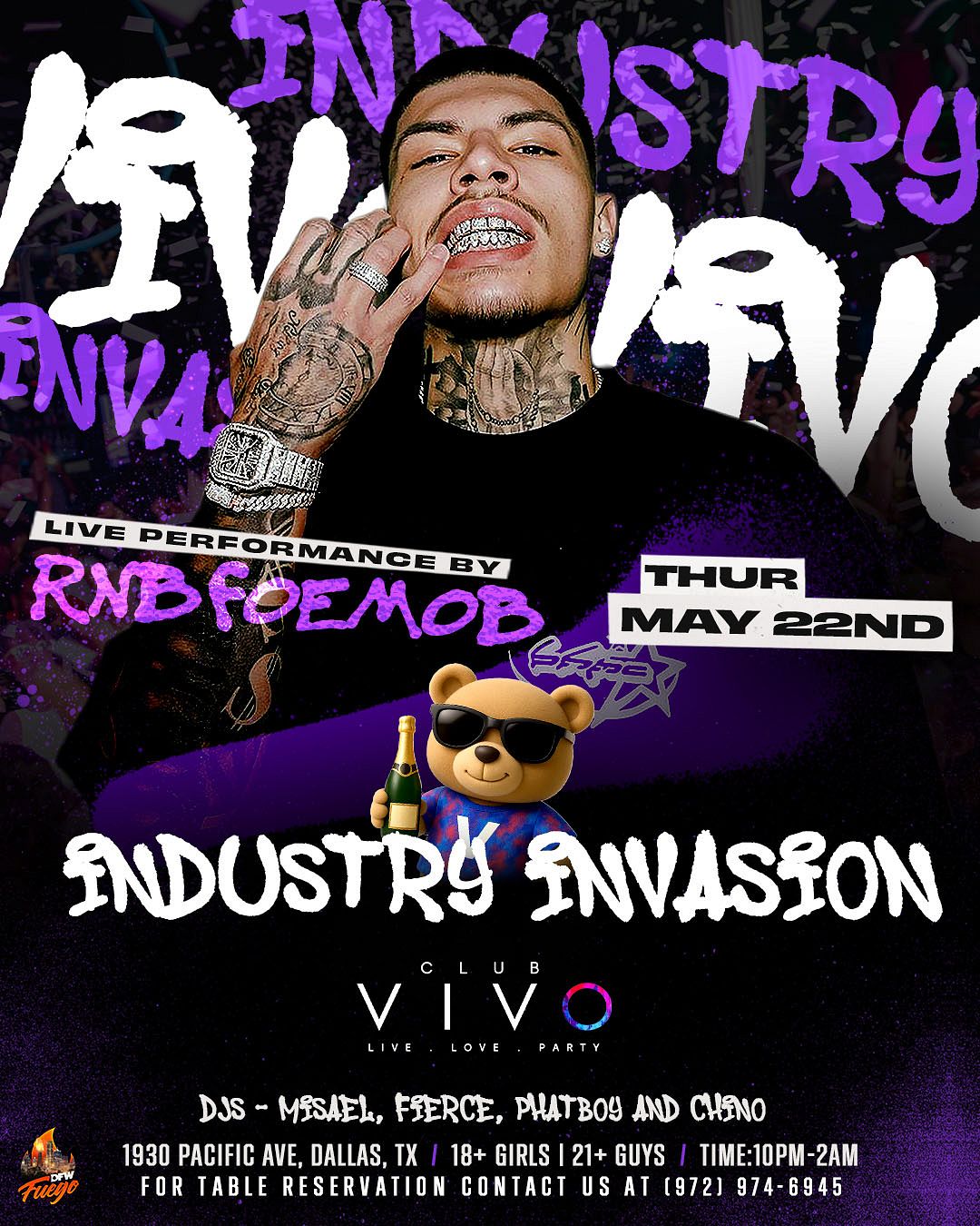 RNBFOEMOB Live At Club VIVO - Industry Invasion Tickets at Club VIVO in ...