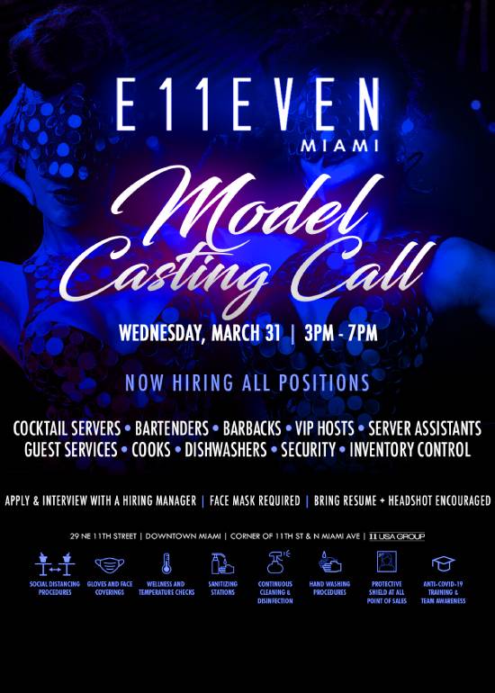 Open Casting Call Tickets at E11EVEN Miami in Miami by 11 Miami | Tixr Open Casting Call Tickets at E11EVEN Miami in Miami by 11 Miami | Tixr
