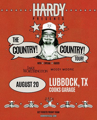 HARDY - COUNTRY! COUNTRY! TOUR Tickets at Cook's Garage in Lubbock by ...