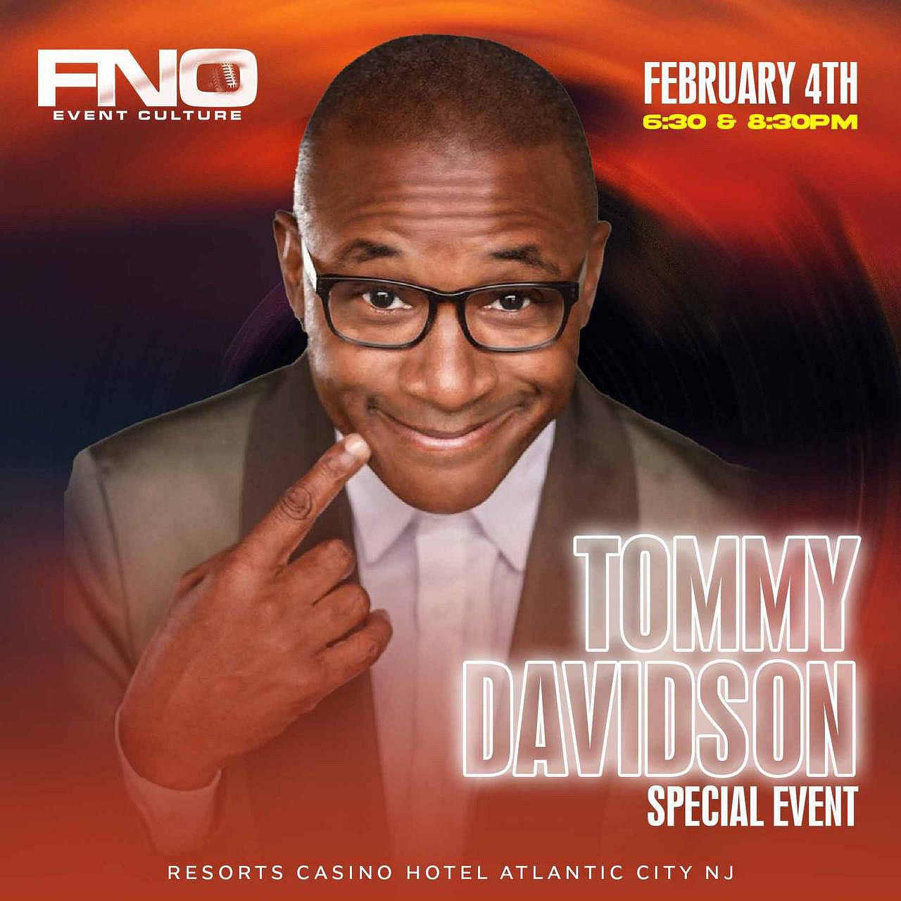 TOMMY DAVIDSON LIVE Tickets at Resorts Casino Atlantic City in Atlantic ...