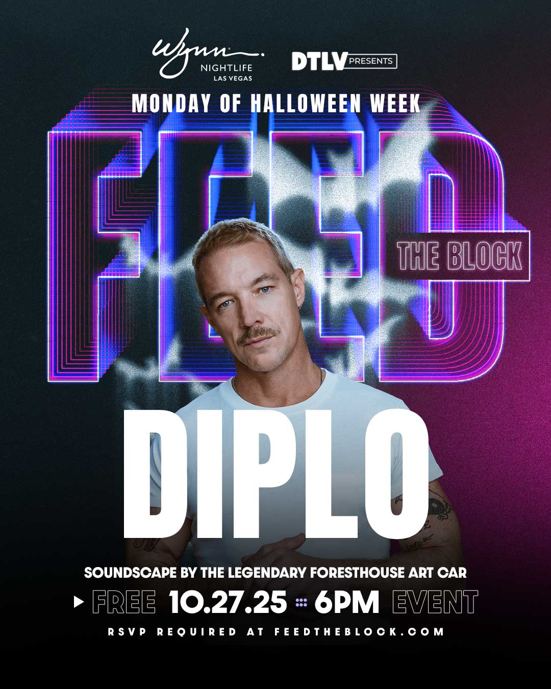 FEED THE BLOCK w/ DIPLO Tickets at Fremont East in Las Vegas by BLOCKPARTY.VEGAS | Tixr