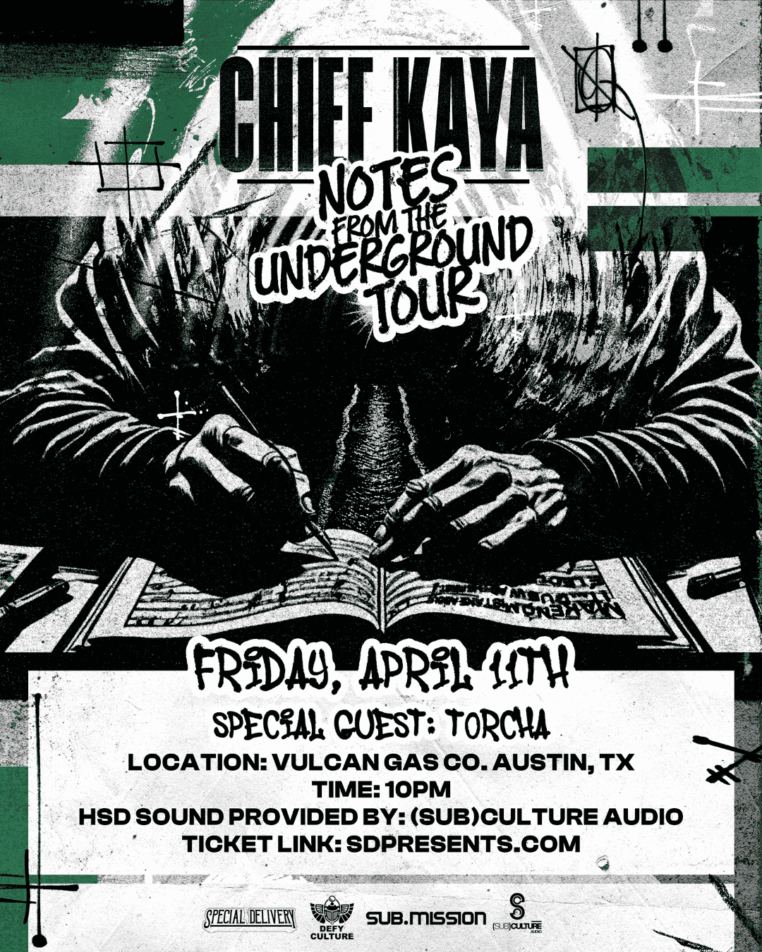 SDPRESENTS: CHIEF KAYA | AUSTIN, TX Tickets at Vulcan Gas Company in ...