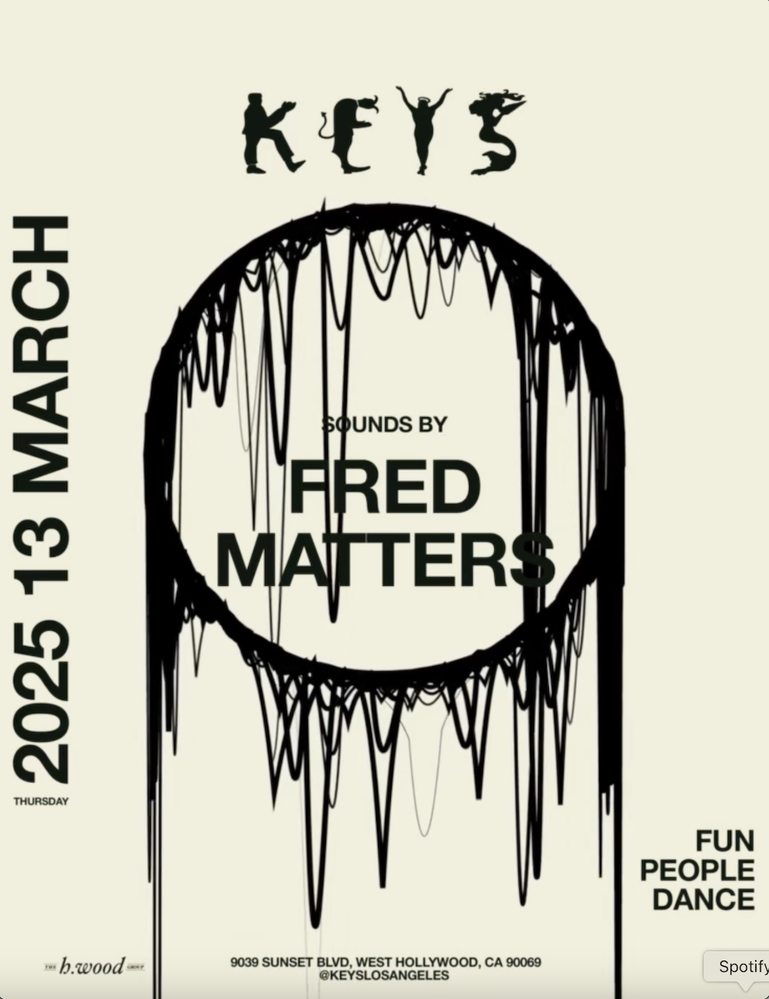 FRED MATTERS Tickets at Keys in West Hollywood by Keys Los Angeles - h ...