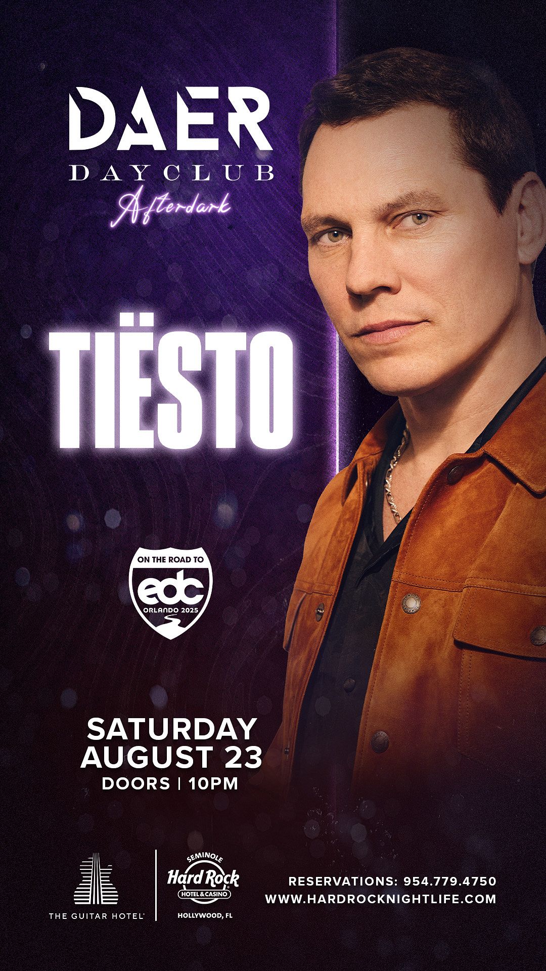 Tiësto | DAER Dayclub Afterdark Tickets at DAER Dayclub South Florida ...