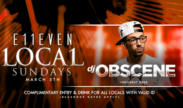 DJ OBSCENE Tickets at E11EVEN Miami in Miami by 11 Miami | Tixr