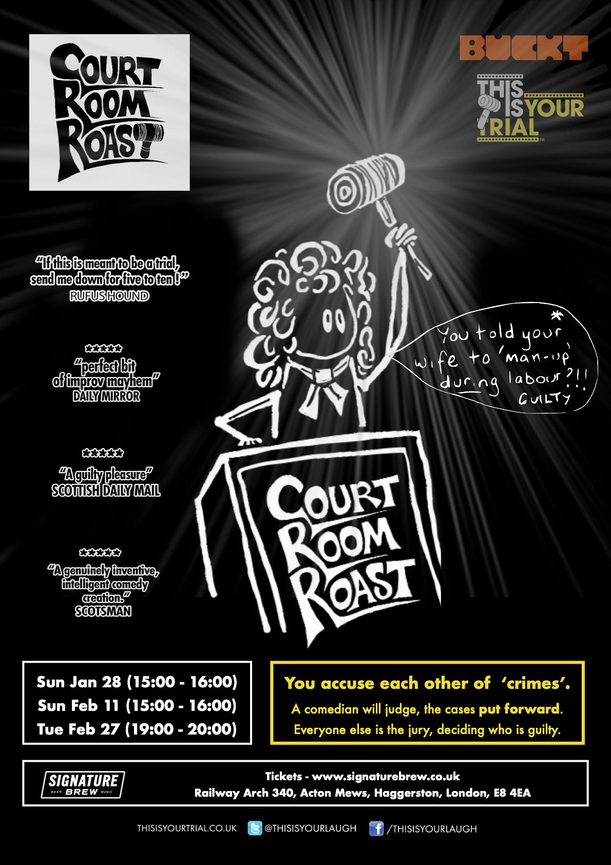 Courtroom Roast - Comedy Tickets at Signature Brew Haggerston in ...