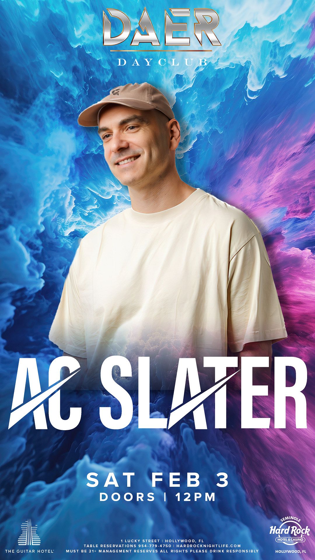 AC Slater | DAER Dayclub - Hard Rock Holly Tickets at DAER Dayclub South Florida in Hollywood by ...