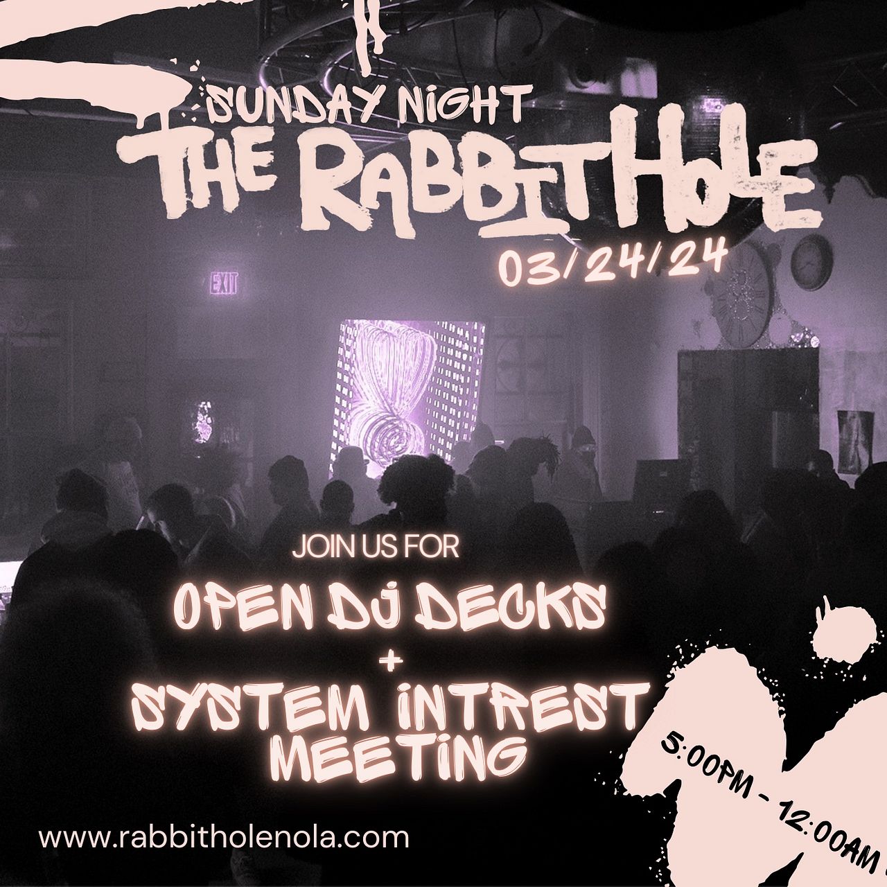 Rabbit Hole Open DJ Decks + System Tickets at The Rabbit Hole in New ...