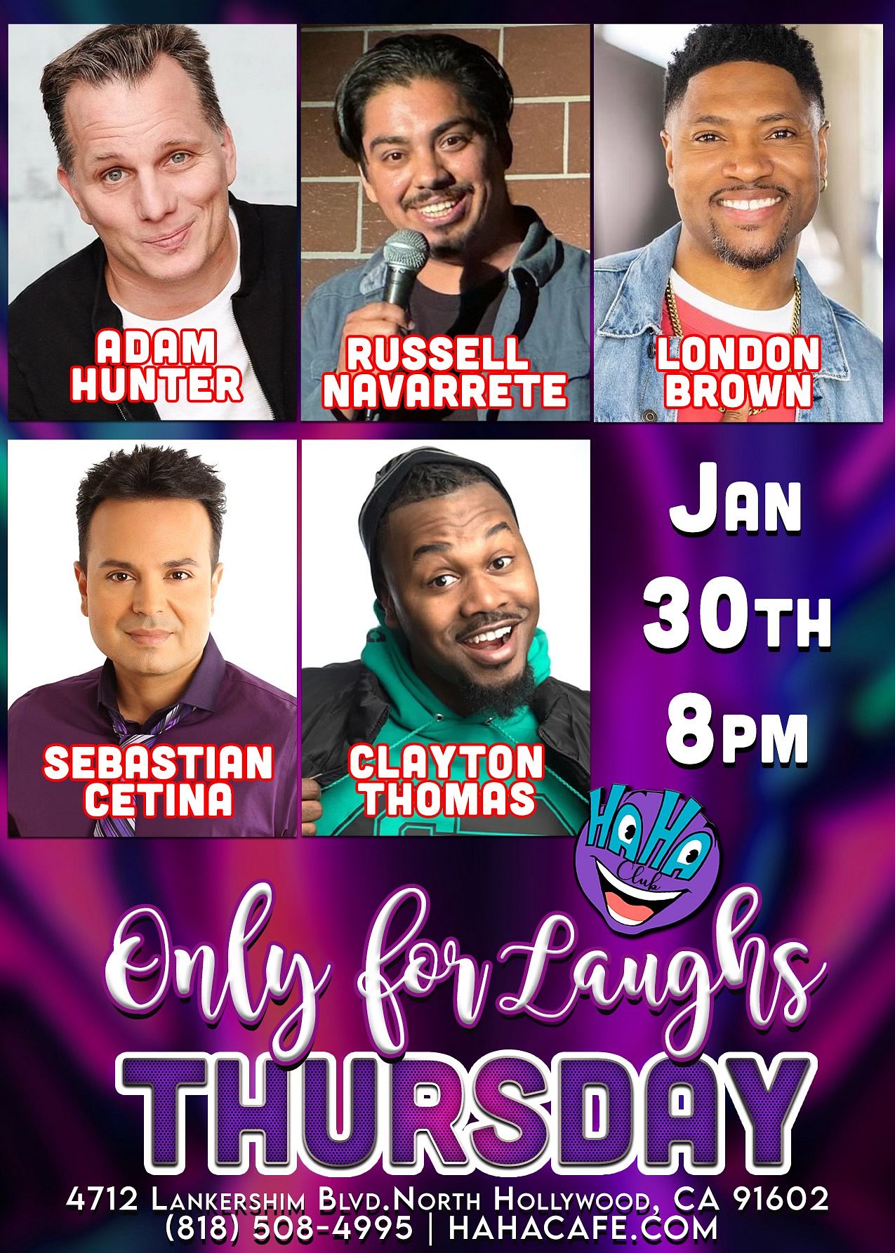 Only For Laughs Tickets at Ha Ha Comedy Club in Los Angeles by Haha ...