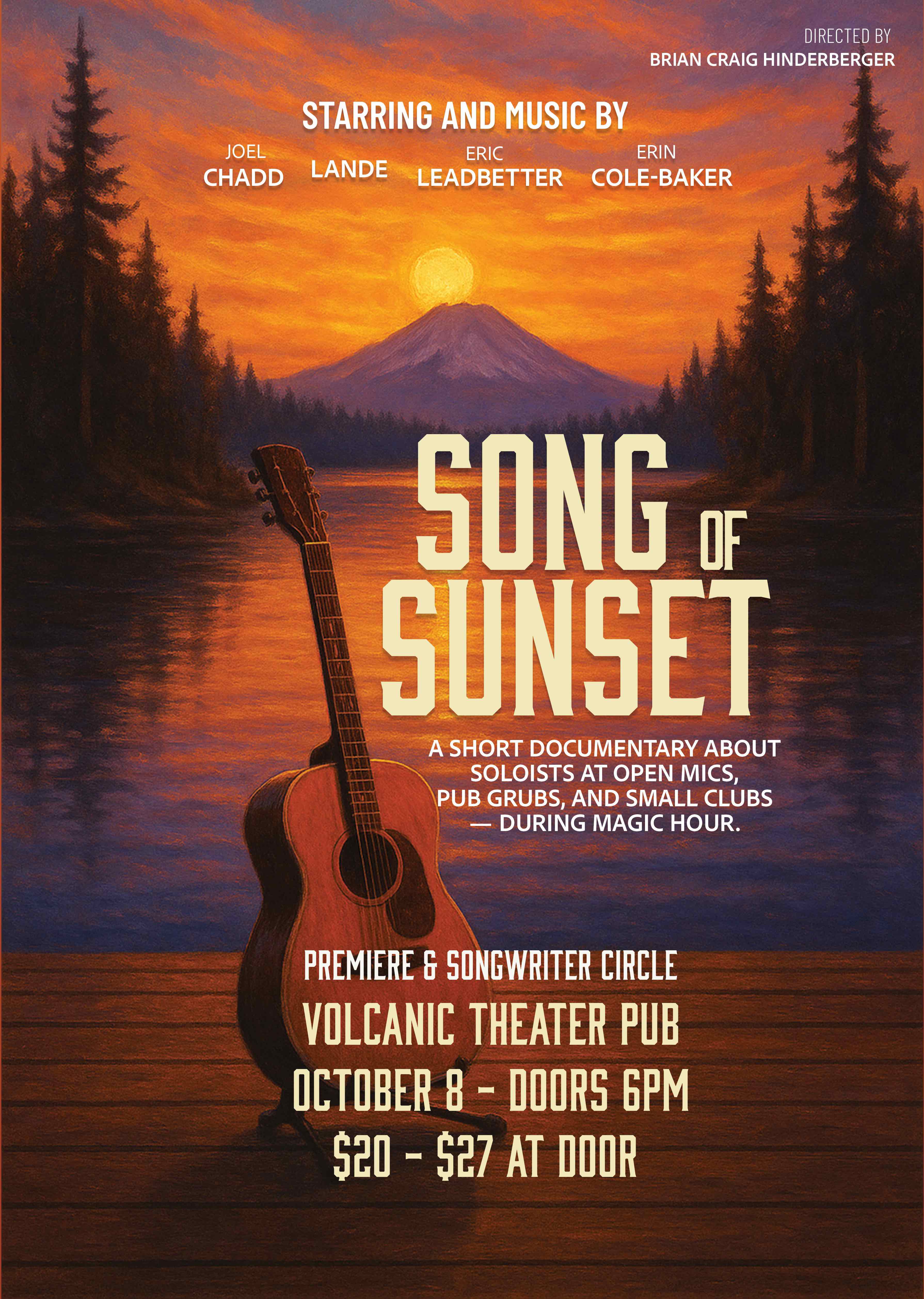 Song of Sunset Film Premiere & Songwriter Circle Tickets at Volcanic Theater Pub in Bend by ...