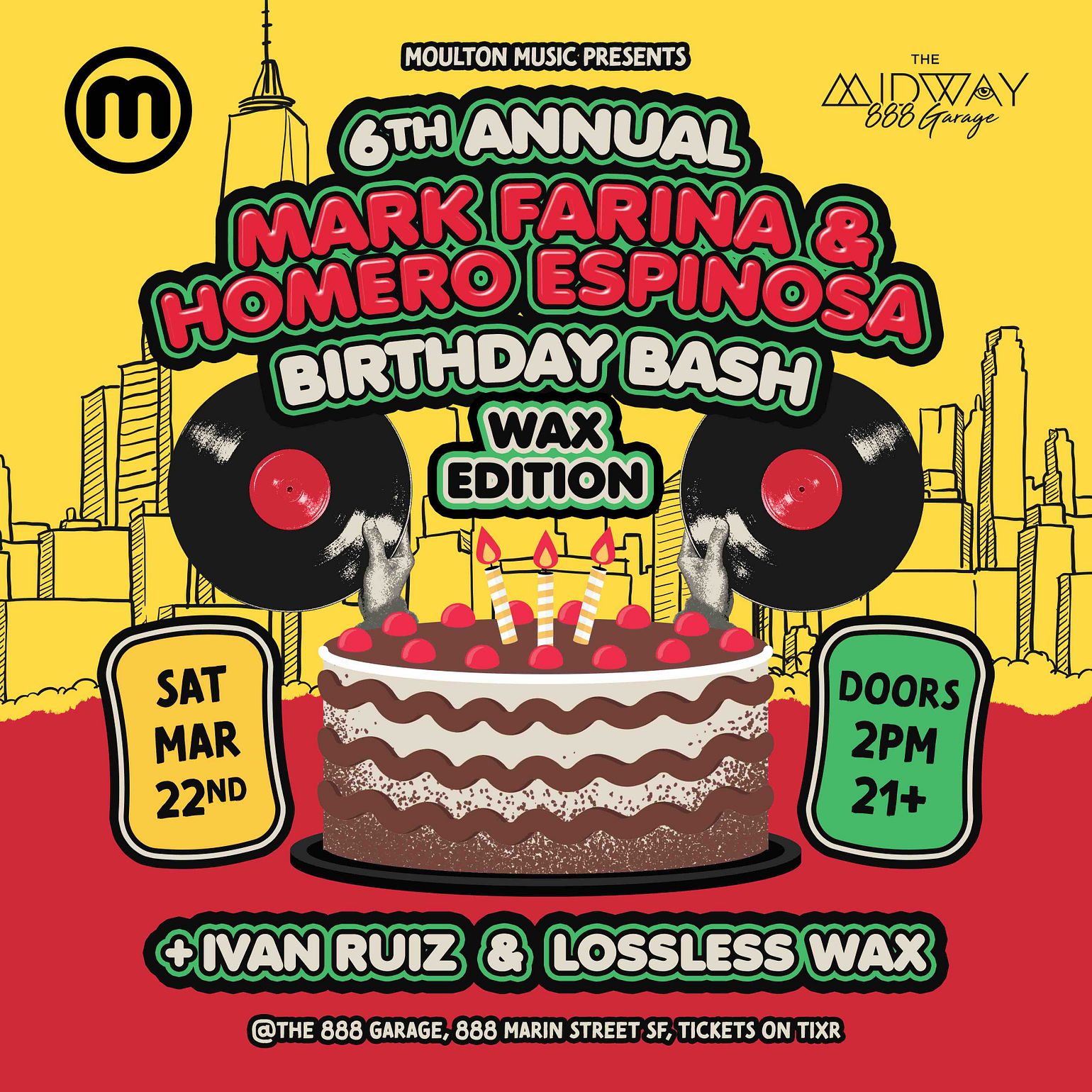Mark Farina and Homero Espinosa's bday bash Tickets at 888 Garage in ...